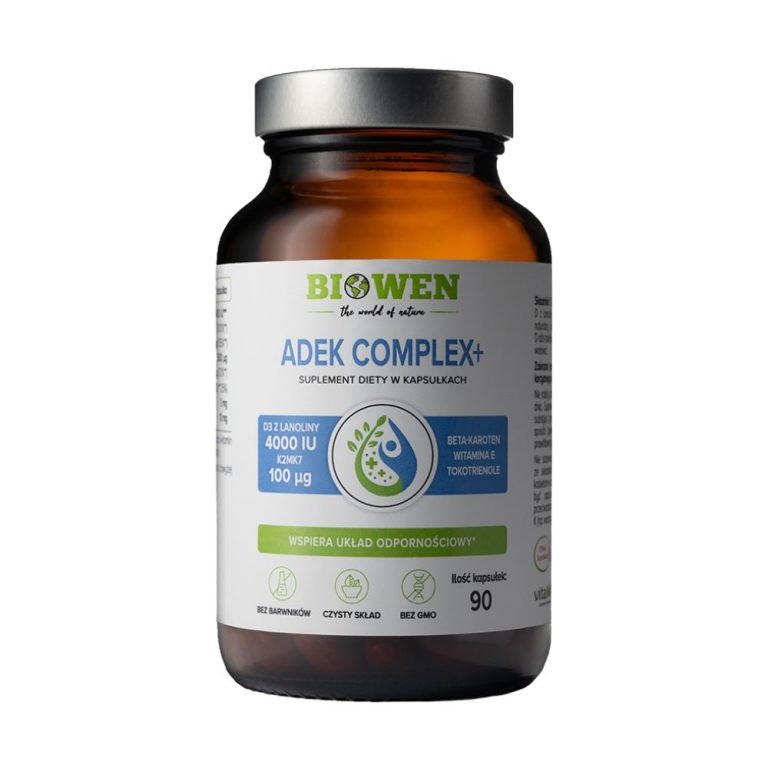 ADEK Complex+ vitamins in capsules Biowen - 90 capsules - Hemp King