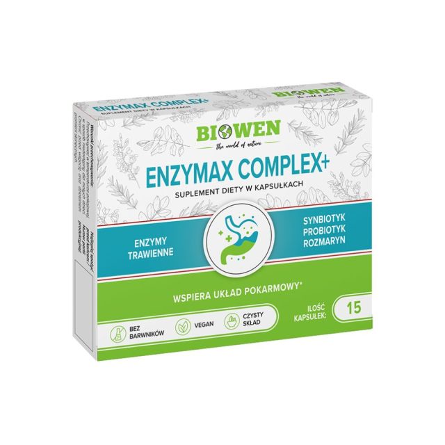 EnzyMax Complex+ Biowen - digestive enzymes - 15 capsules - Hemp King