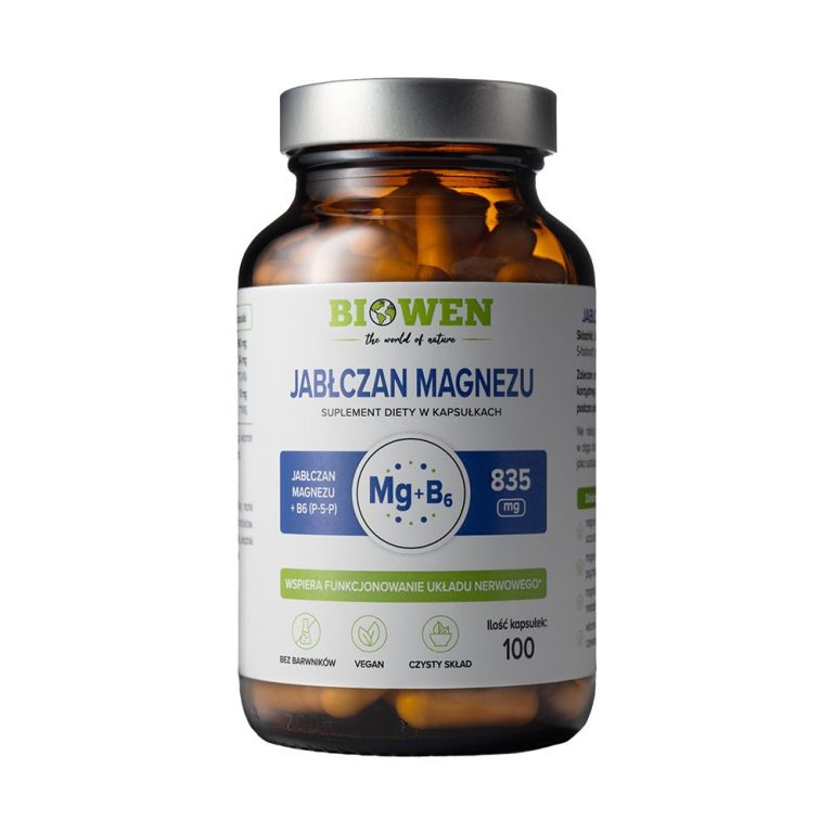 Magnesium malate 835 mg with vitamin B6 (P-5-P) Biowen - 100 capsules ...