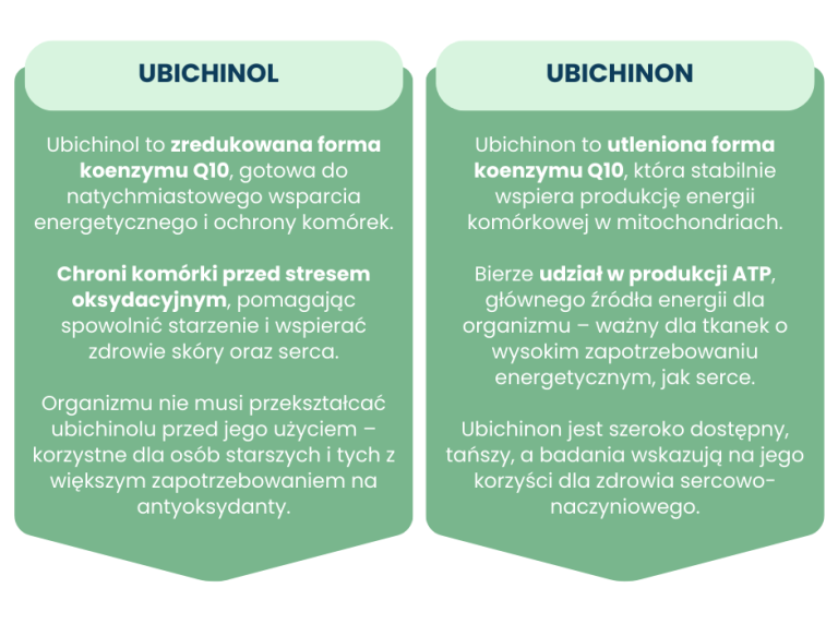 Ubichinon czy ubichinol? Którą formę koenzymu Q10 wybrać?